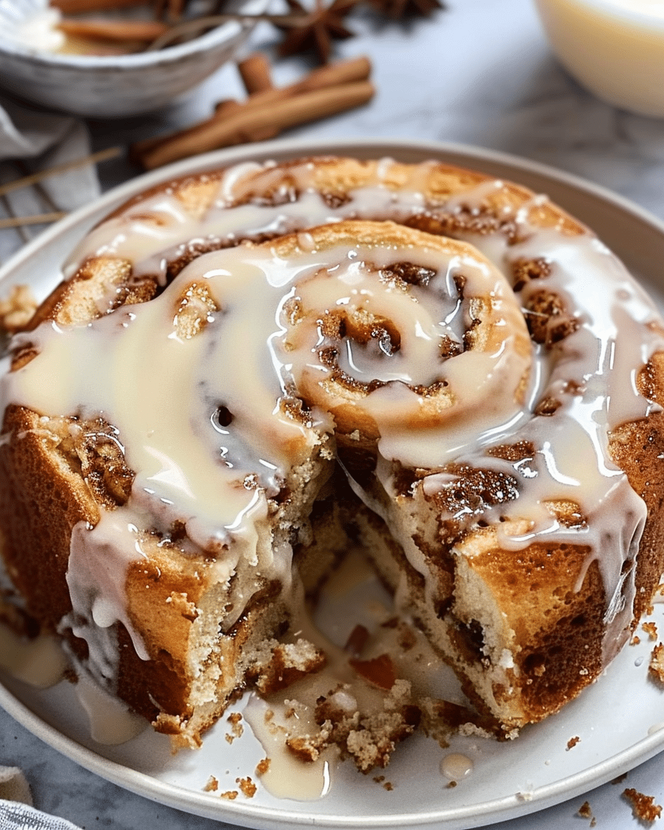 Cinnamon Roll Cake - Cooking With Blog