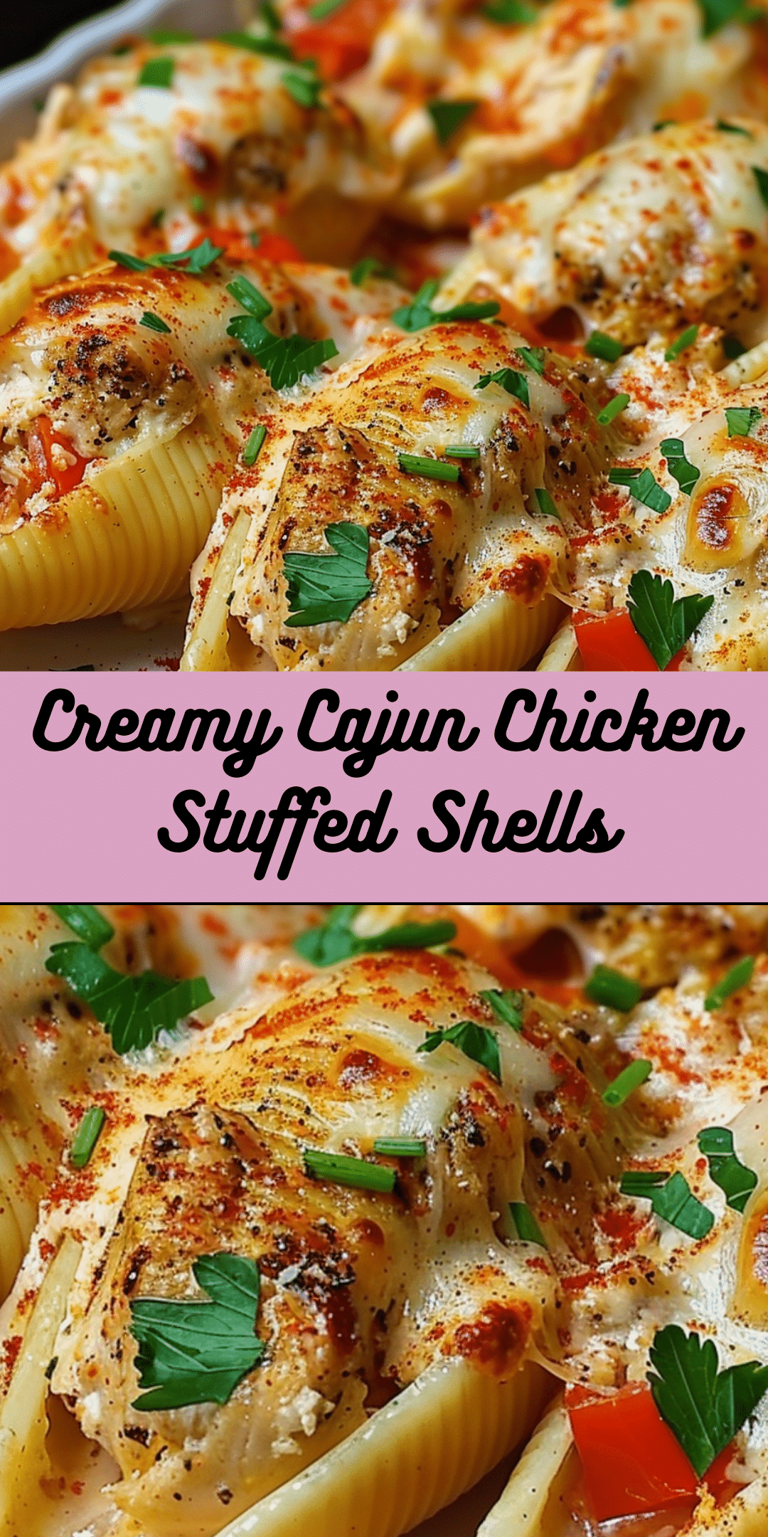 Creamy Cajun Chicken Stuffed Shells - Cooking With Blog