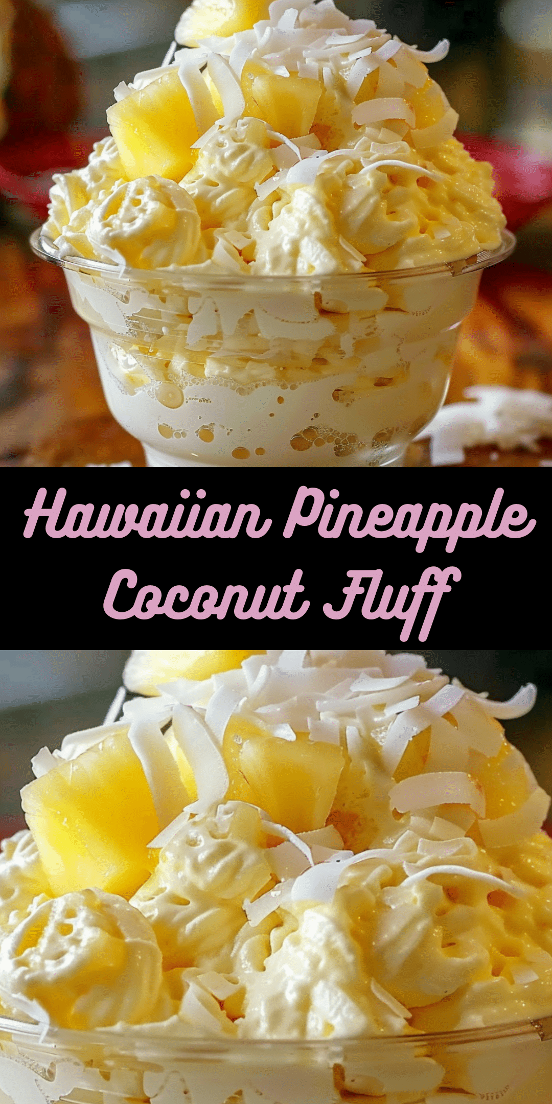 Hawaiian Pineapple Coconut Fluff - Cooking With Blog