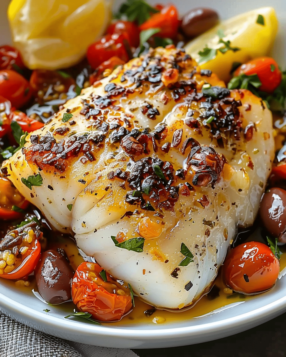 Healthy Mediterranean Baked Cod - Cooking With Blog