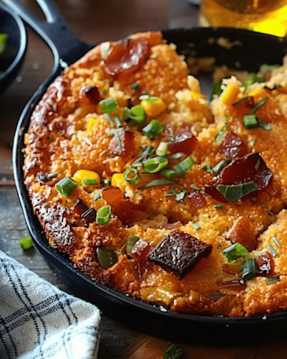 Loaded Cornbread - Cooking With Blog