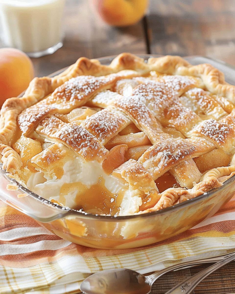 Peaches and Cream Pie - Cooking With Blog