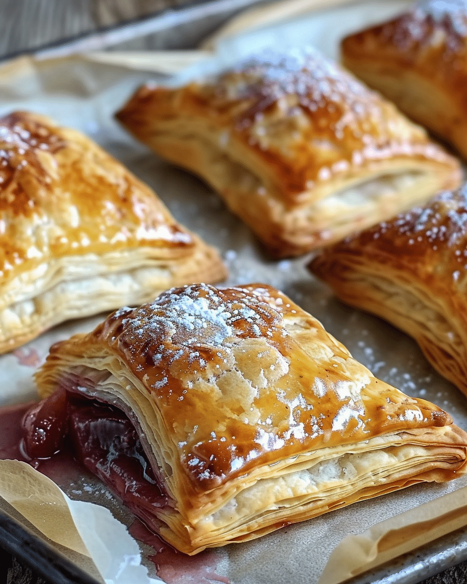 Rhubarb Puff-Tart Pockets - Cooking With Blog