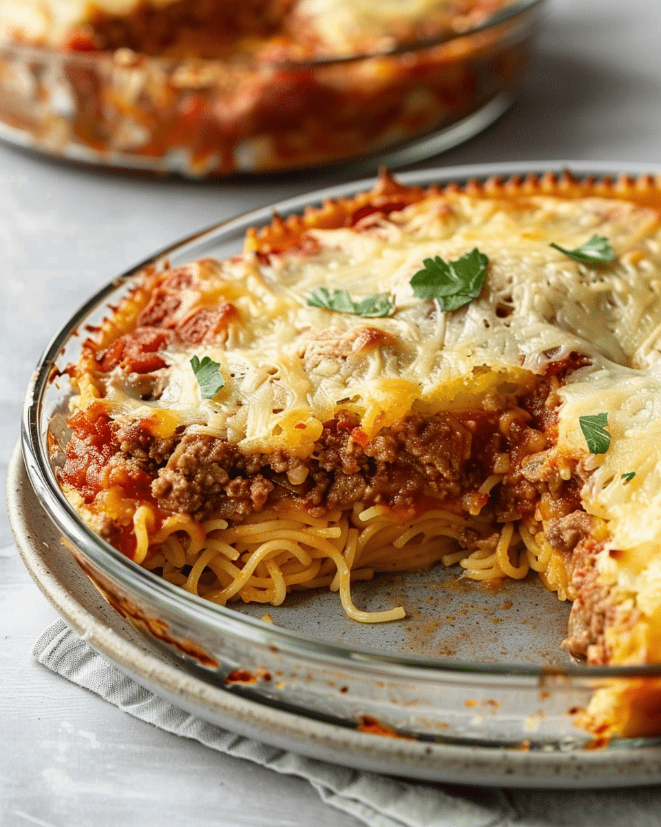 Spaghetti Pie - Cooking With Blog
