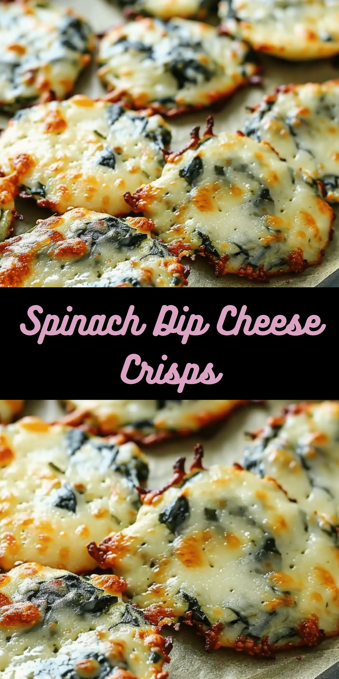 Spinach Dip Cheese Crisps - Cooking With Blog