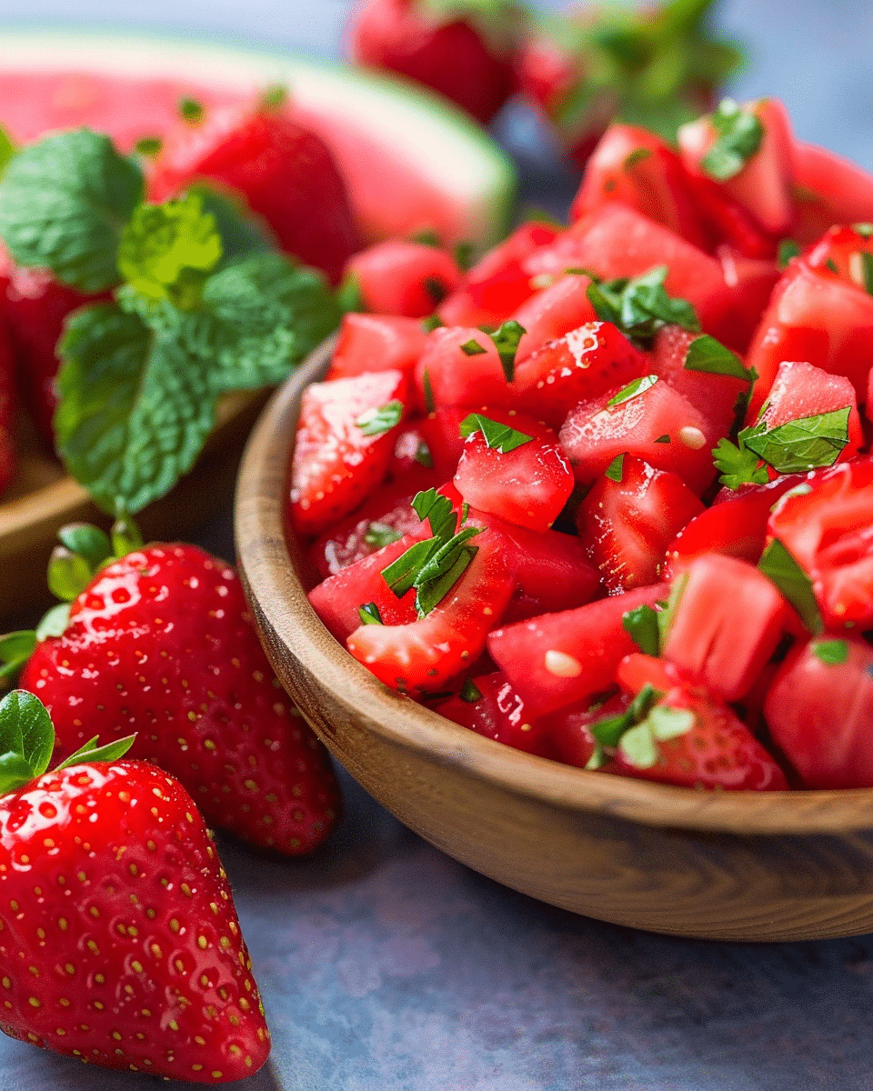 Strawberry Watermelon Salsa - Cooking With Blog