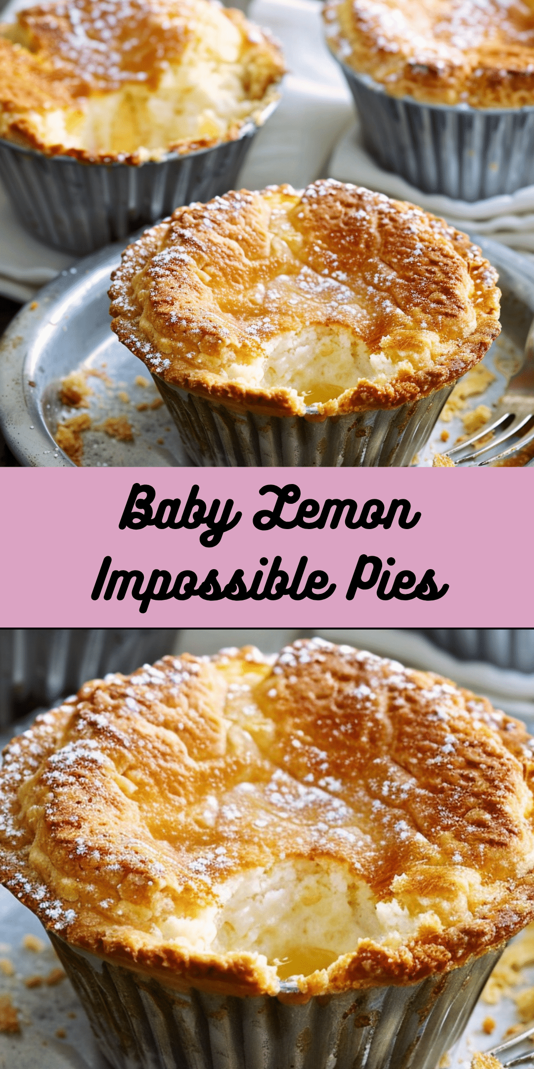 Baby Lemon Impossible Pies - Cooking With Blog