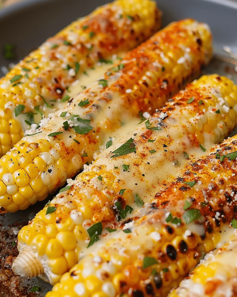 Cheesy Garlic Butter Corn on the Cob - Cooking With Blog