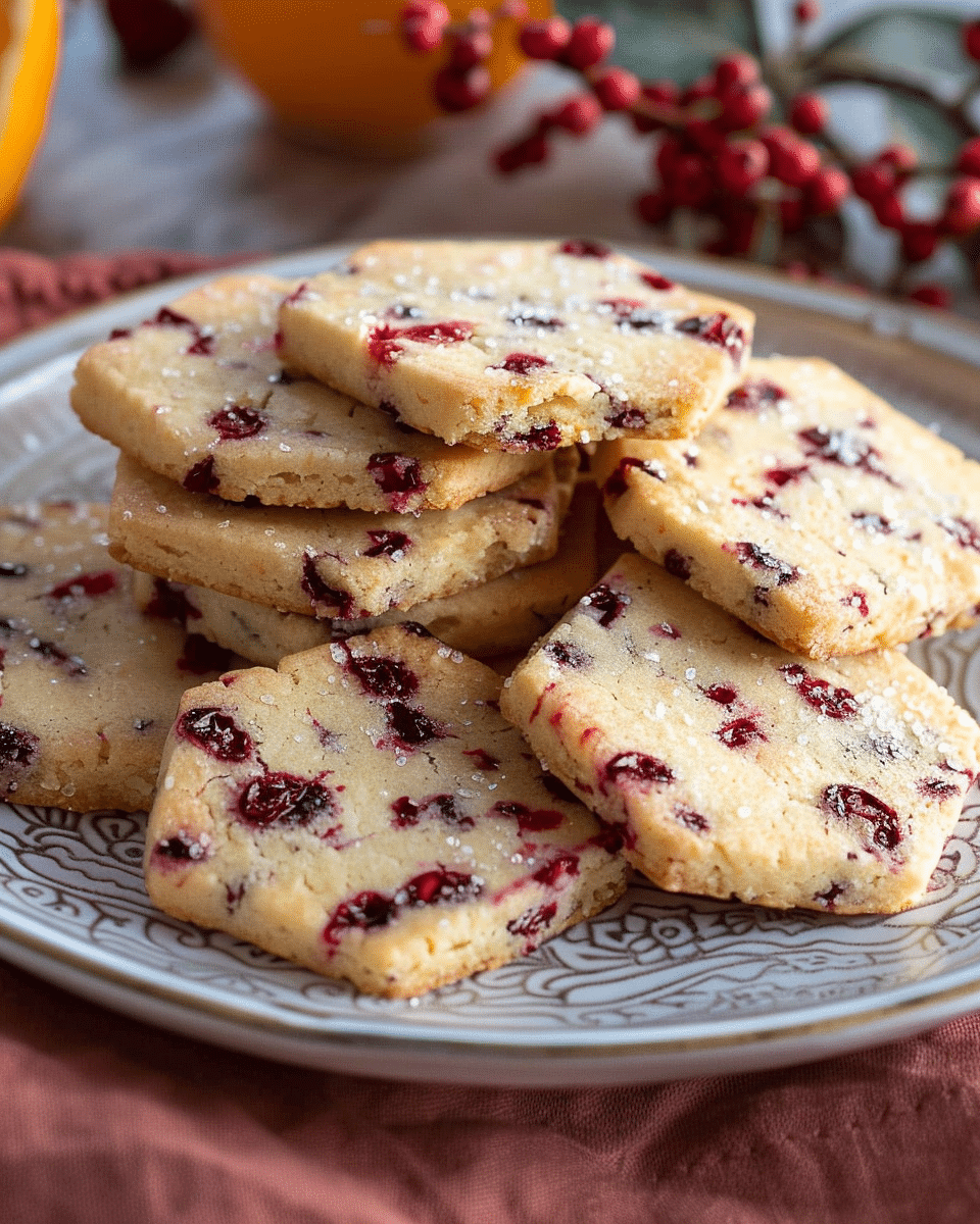 Cranberry Orange Shortbread Cookies - Cooking With Blog