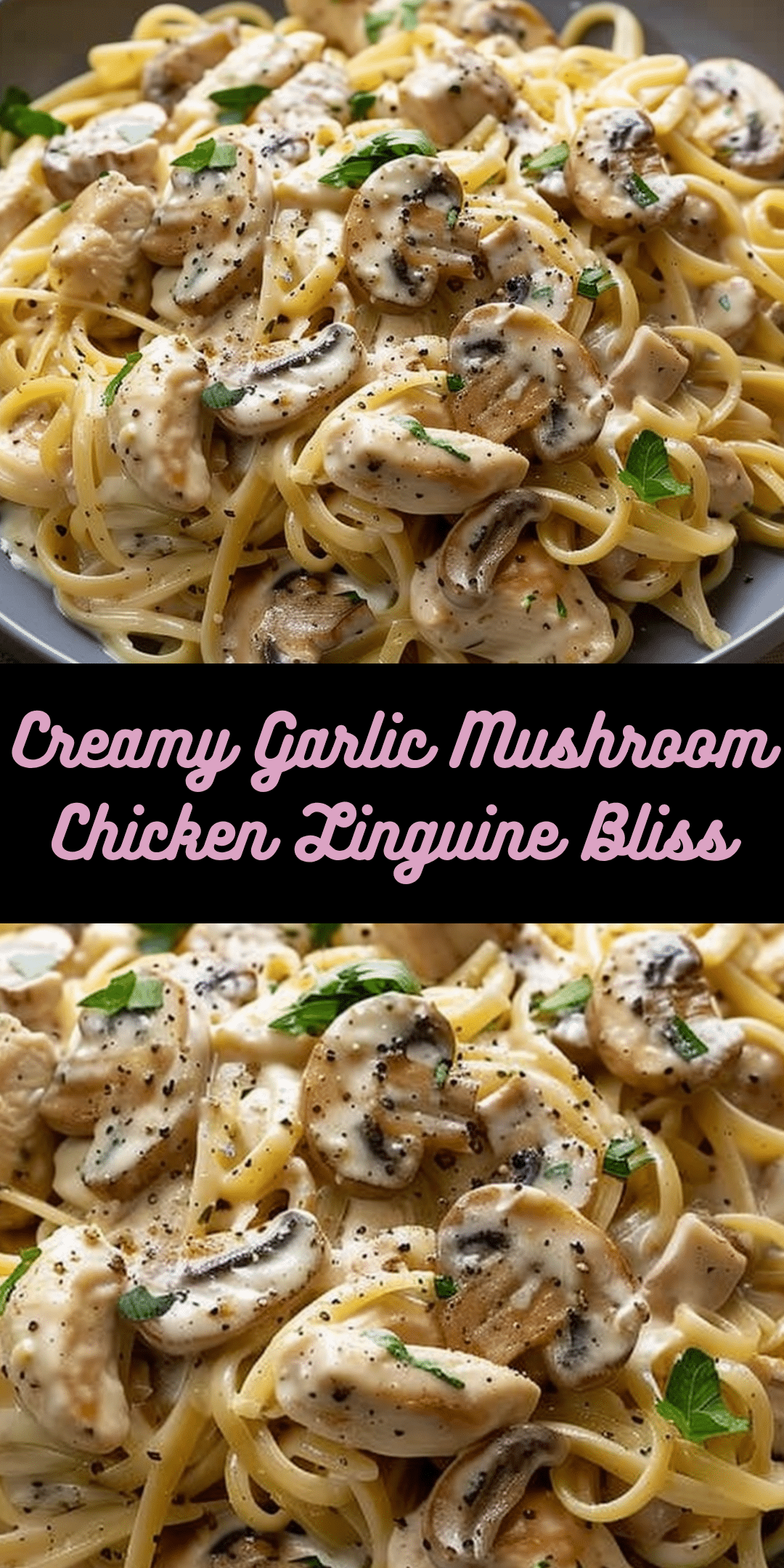 Creamy Garlic Mushroom Chicken Linguine Bliss - Cooking With Blog