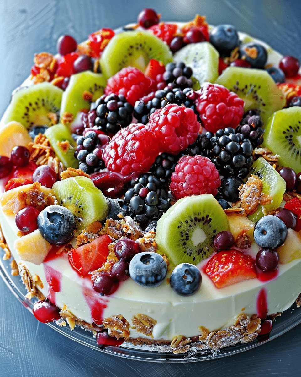 Fruit Salad Cheesecake - Cooking With Blog