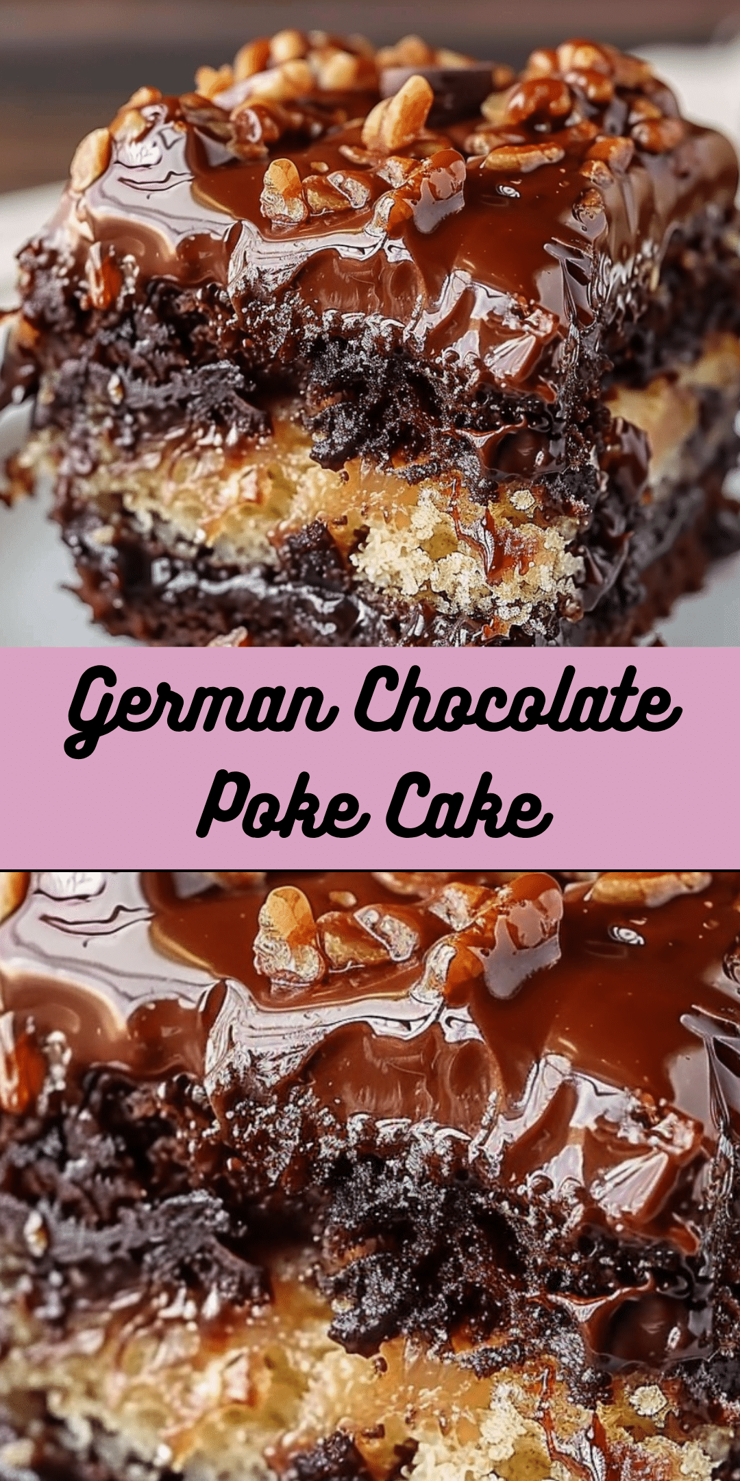 German Chocolate Poke Cake - Cooking With Blog