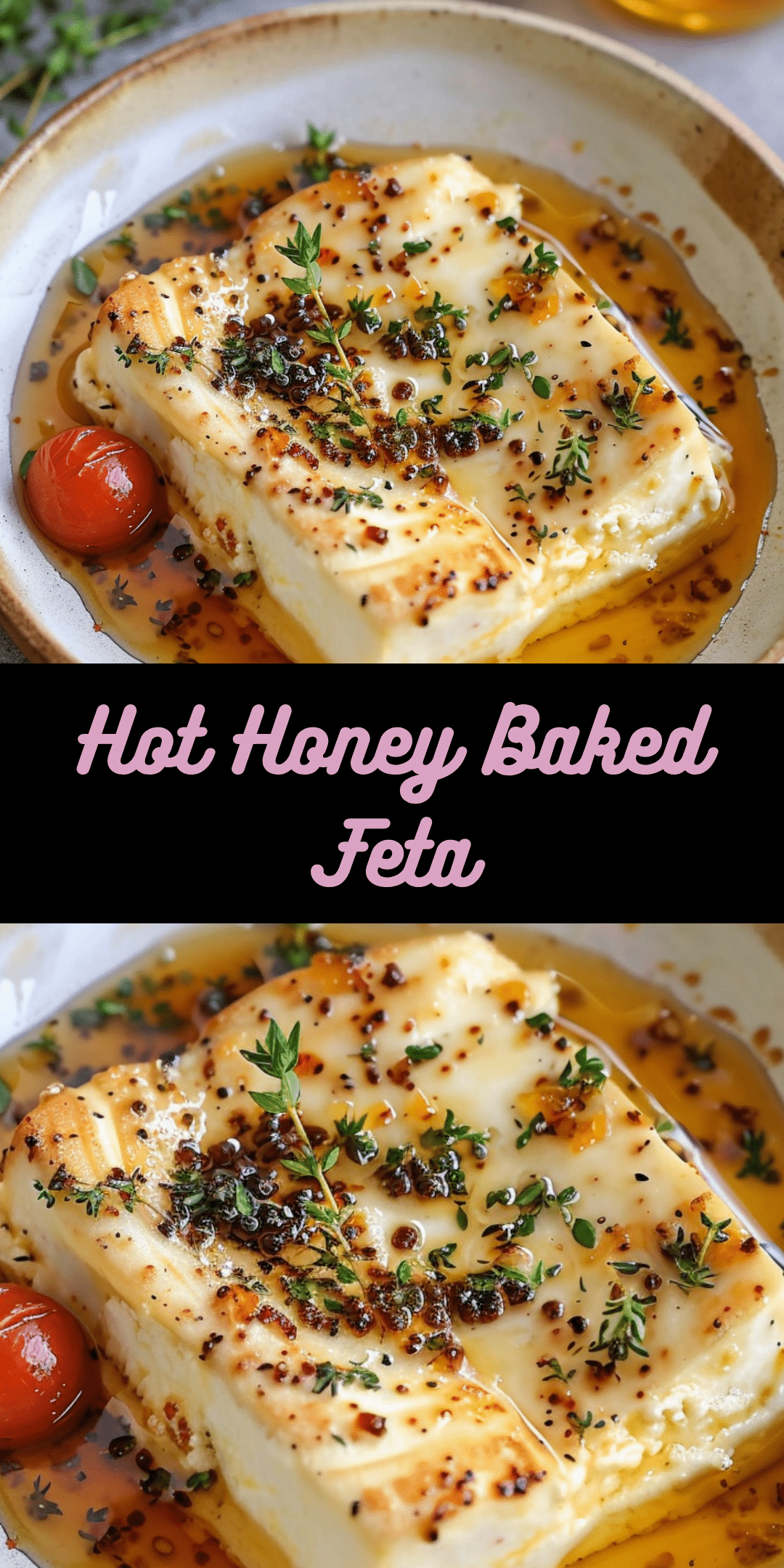 Hot Honey Baked Feta - Cooking With Blog
