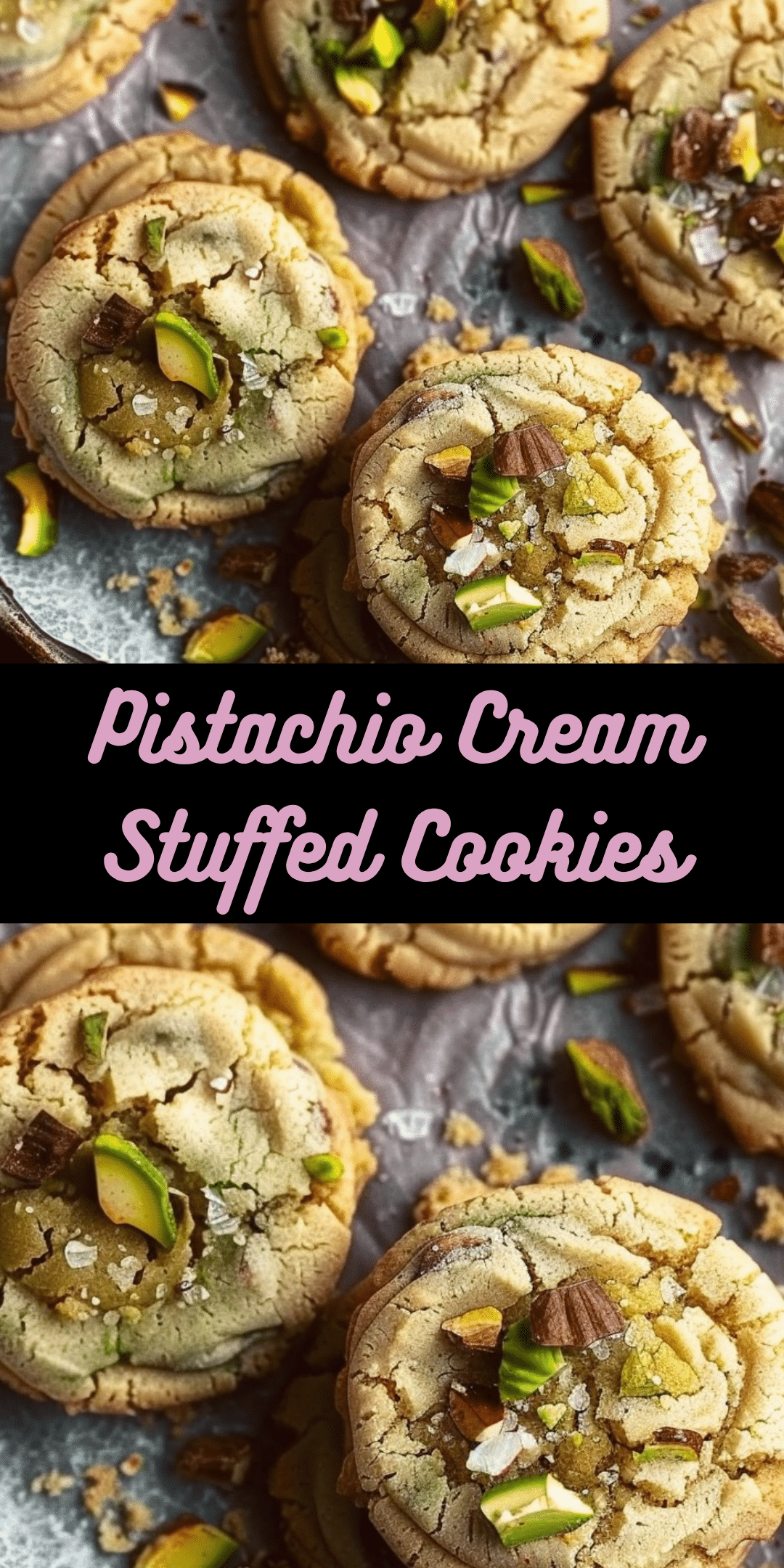 Pistachio Cream Stuffed Cookies - Cooking With Blog