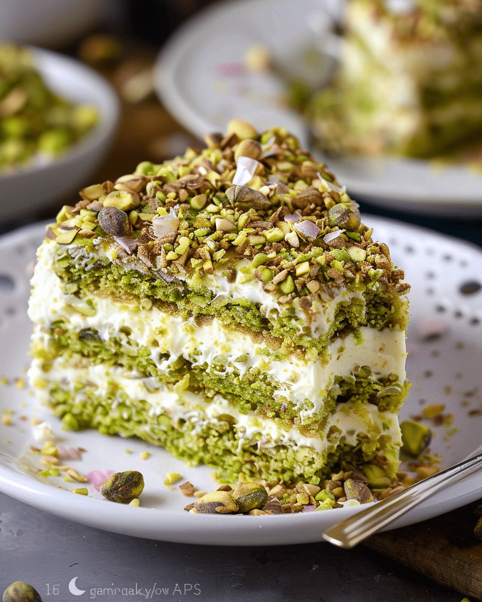 Pistachio Sans Rival - Cooking With Blog