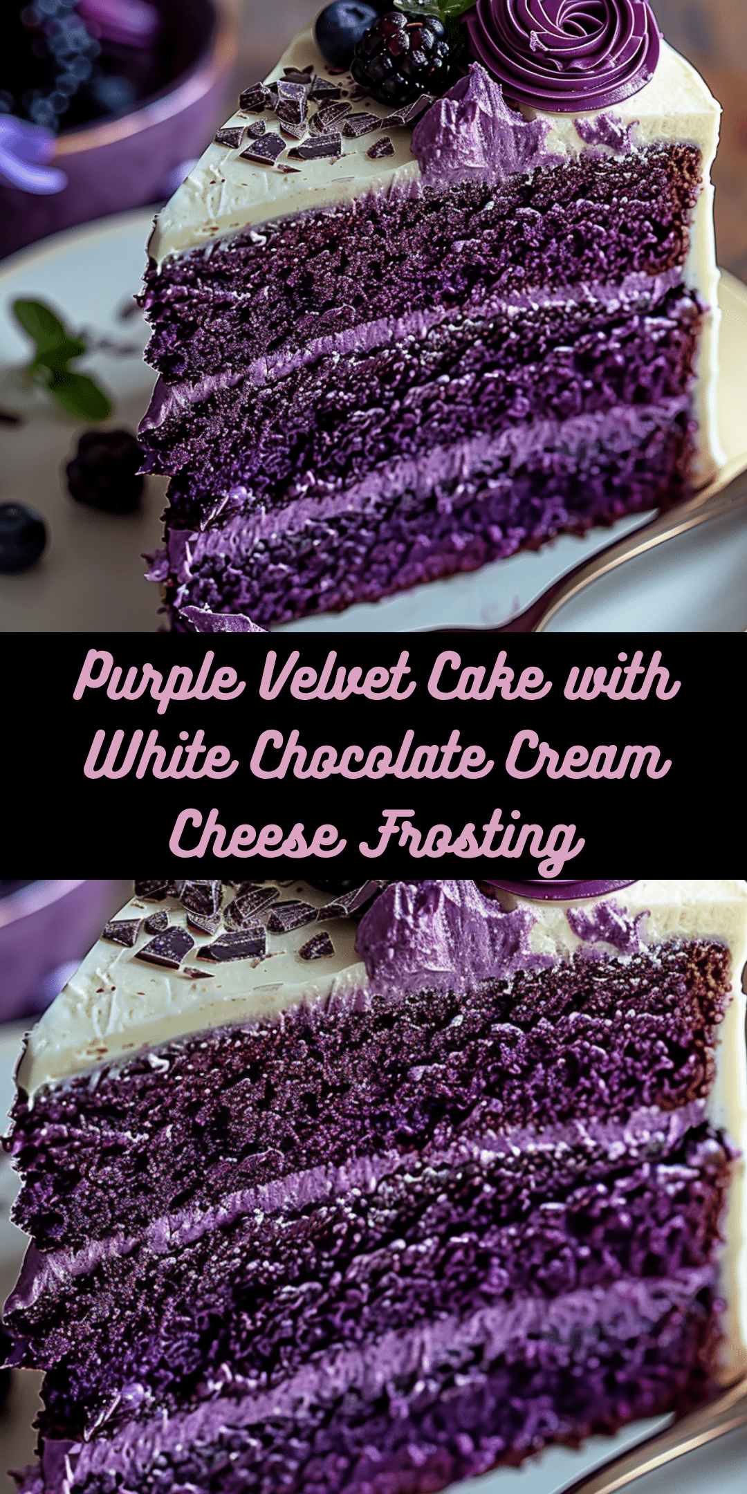 Purple Velvet Cake with White Chocolate Cream Cheese Frosting - Cooking ...