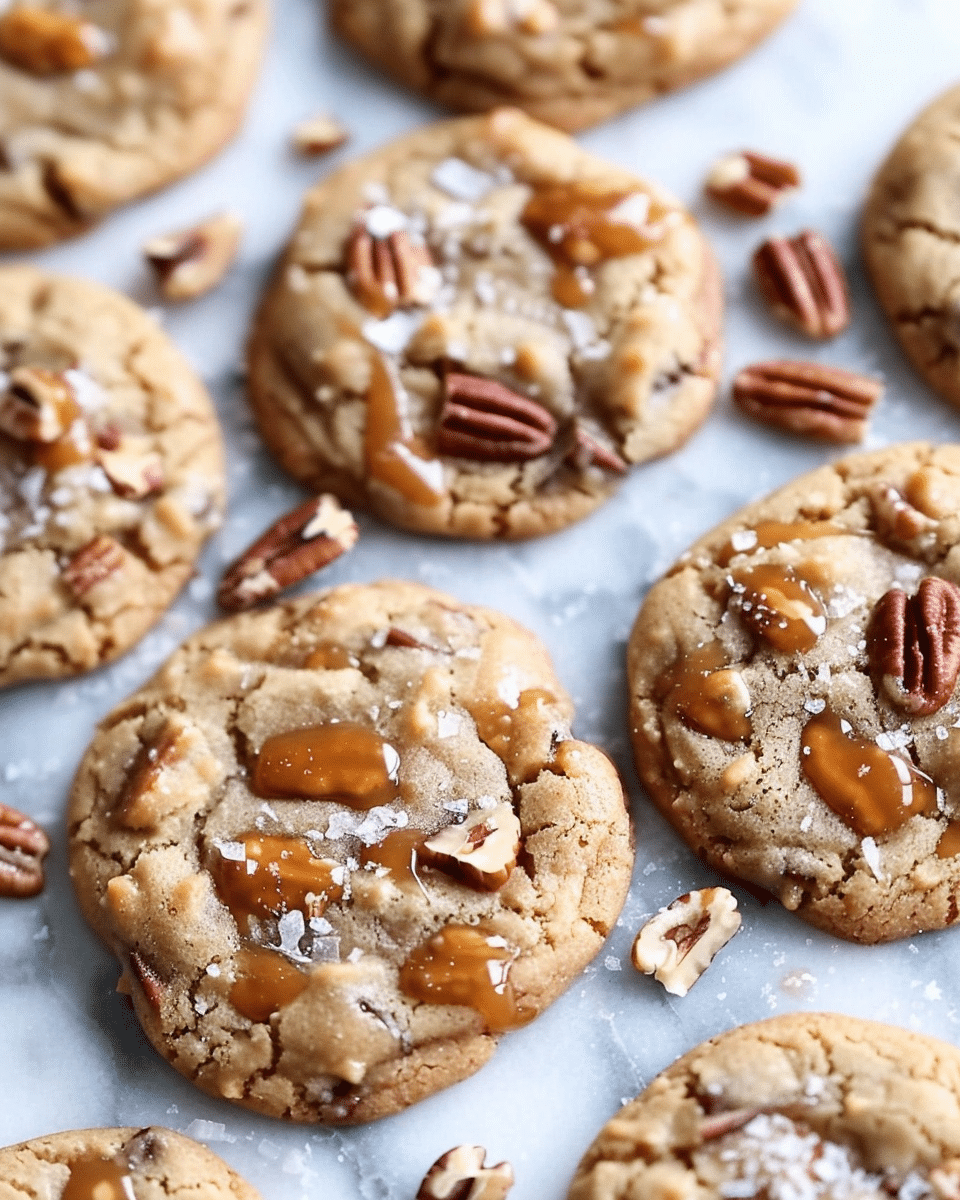Salted Caramel Pecan Cookies - Cooking With Blog