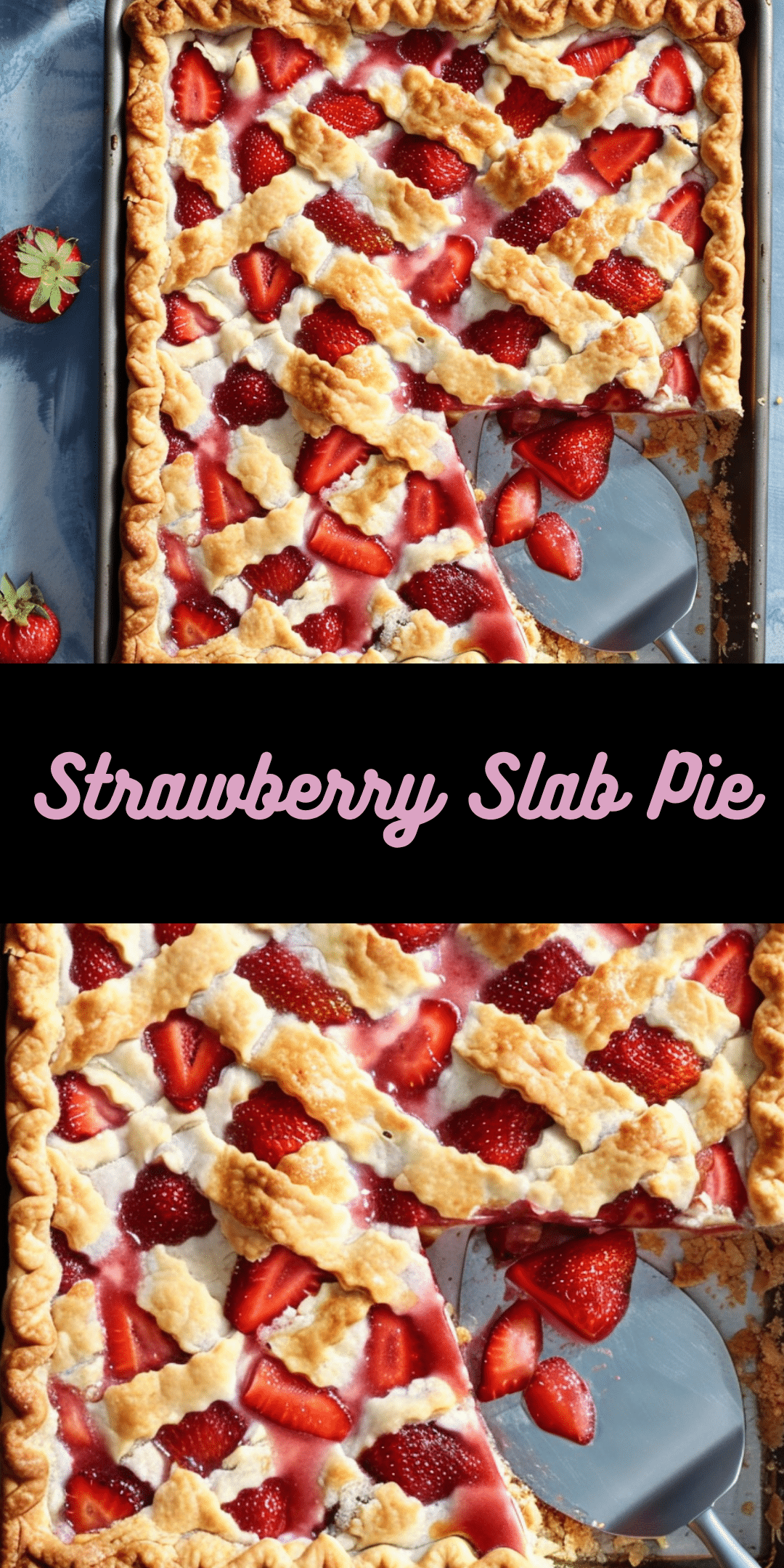 Strawberry Slab Pie - Cooking With Blog