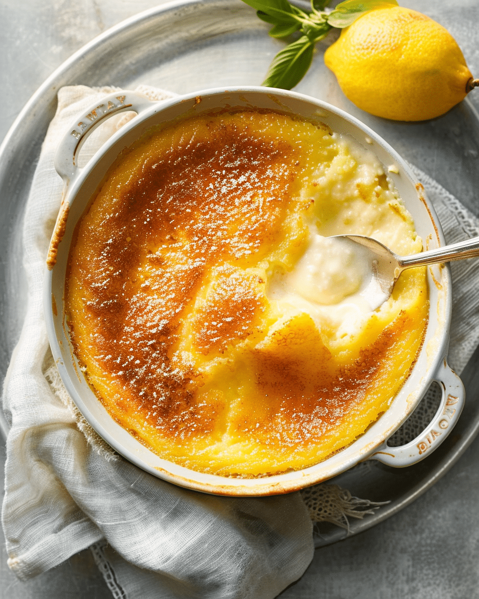 Baked Lemon Pudding - Cooking With Blog