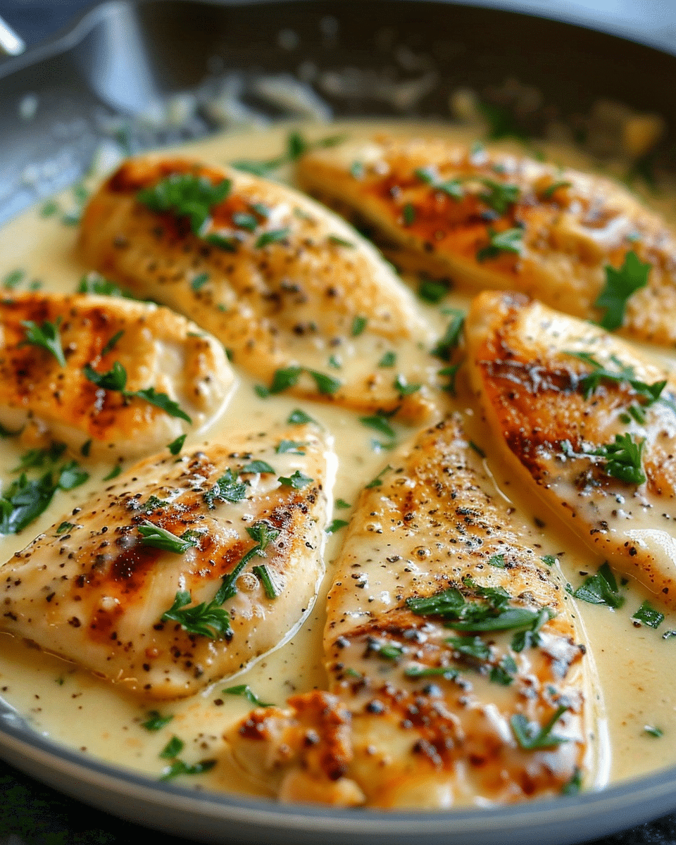 Chicken Fillet in Spicy, Creamy Garlic-Parmesan Sauce - Cooking With Blog