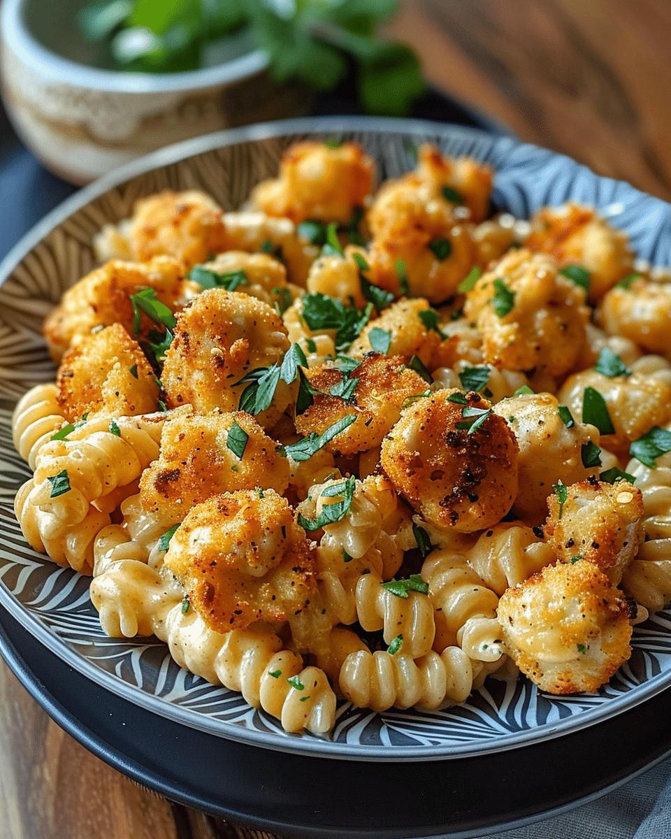 Creamy Jalapeño Garlic Chicken Bites with Twisted Cheddar Cajun Pasta ...