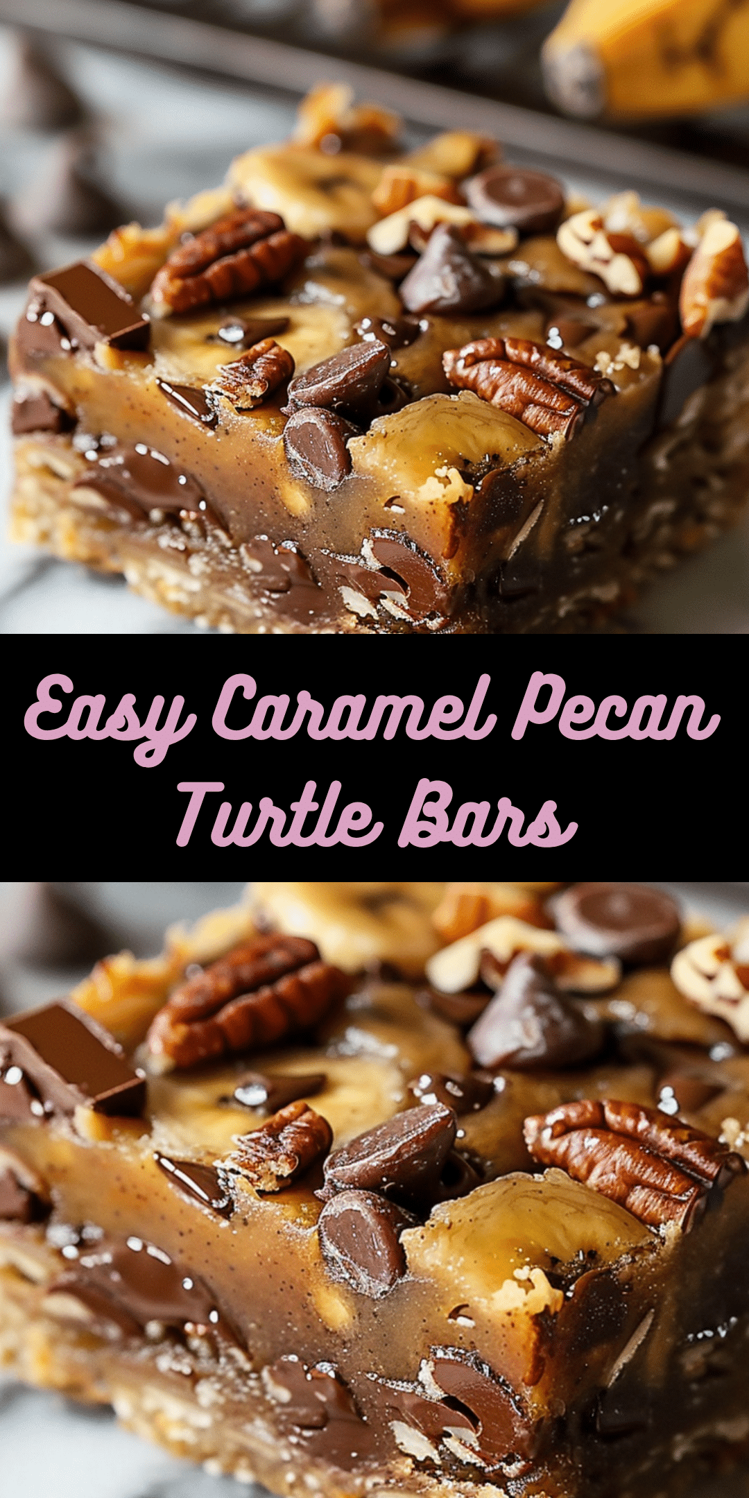 Easy Caramel Pecan Turtle Bars - Cooking With Blog