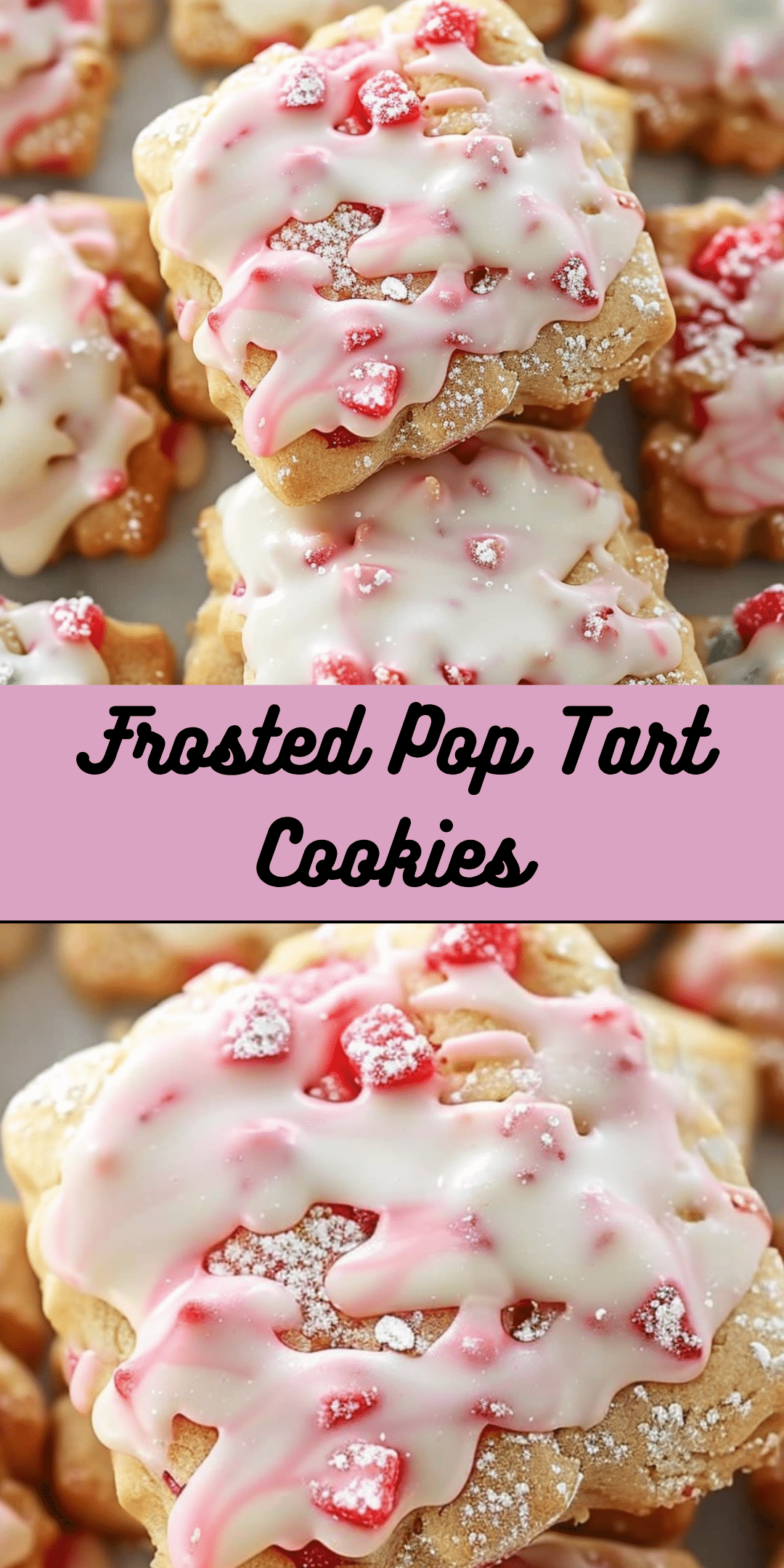 Frosted Pop Tart Cookies - Cooking With Blog
