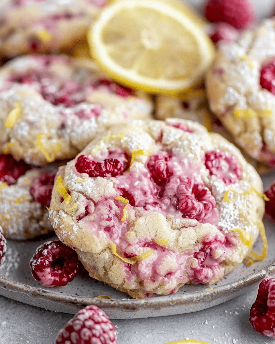 Lemon Raspberry Cookies - Cooking With Blog