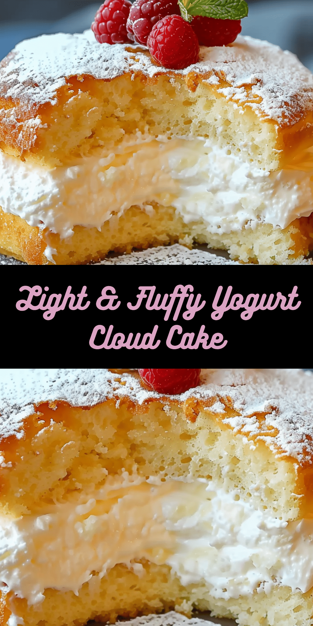 Light & Fluffy Yogurt Cloud Cake - Cooking With Blog