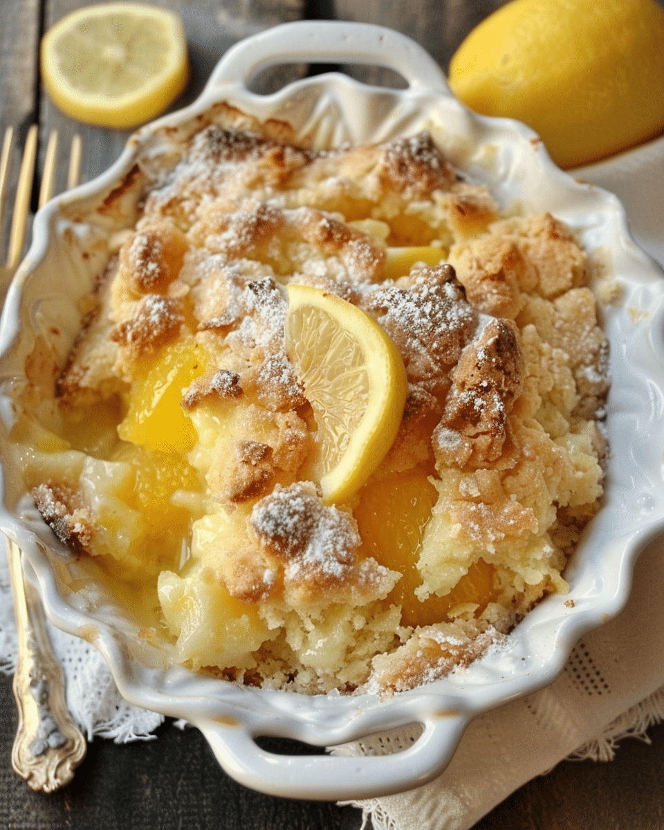 Magic Lemon Cobbler - Cooking With Blog