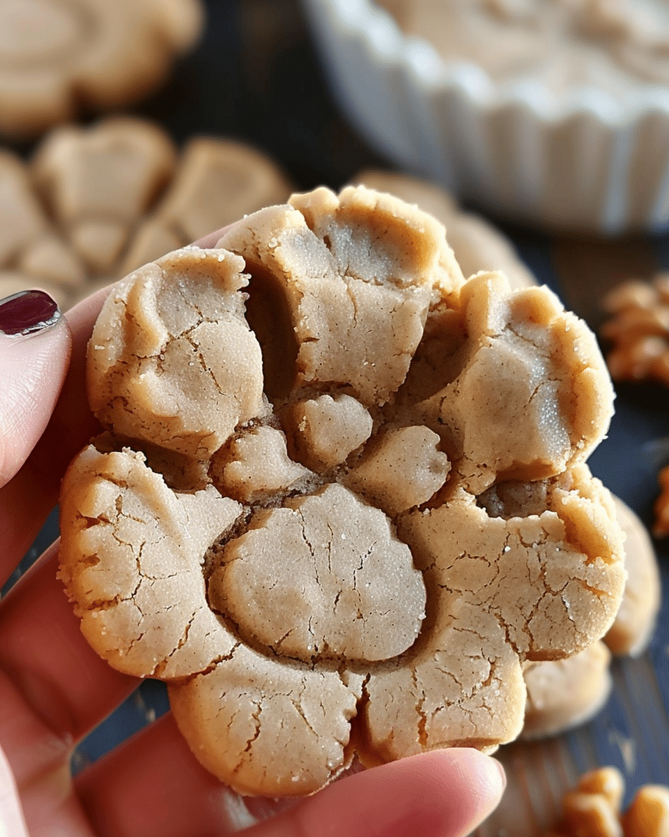 Peanut Butter Paw Print Cookies - Cooking With Blog