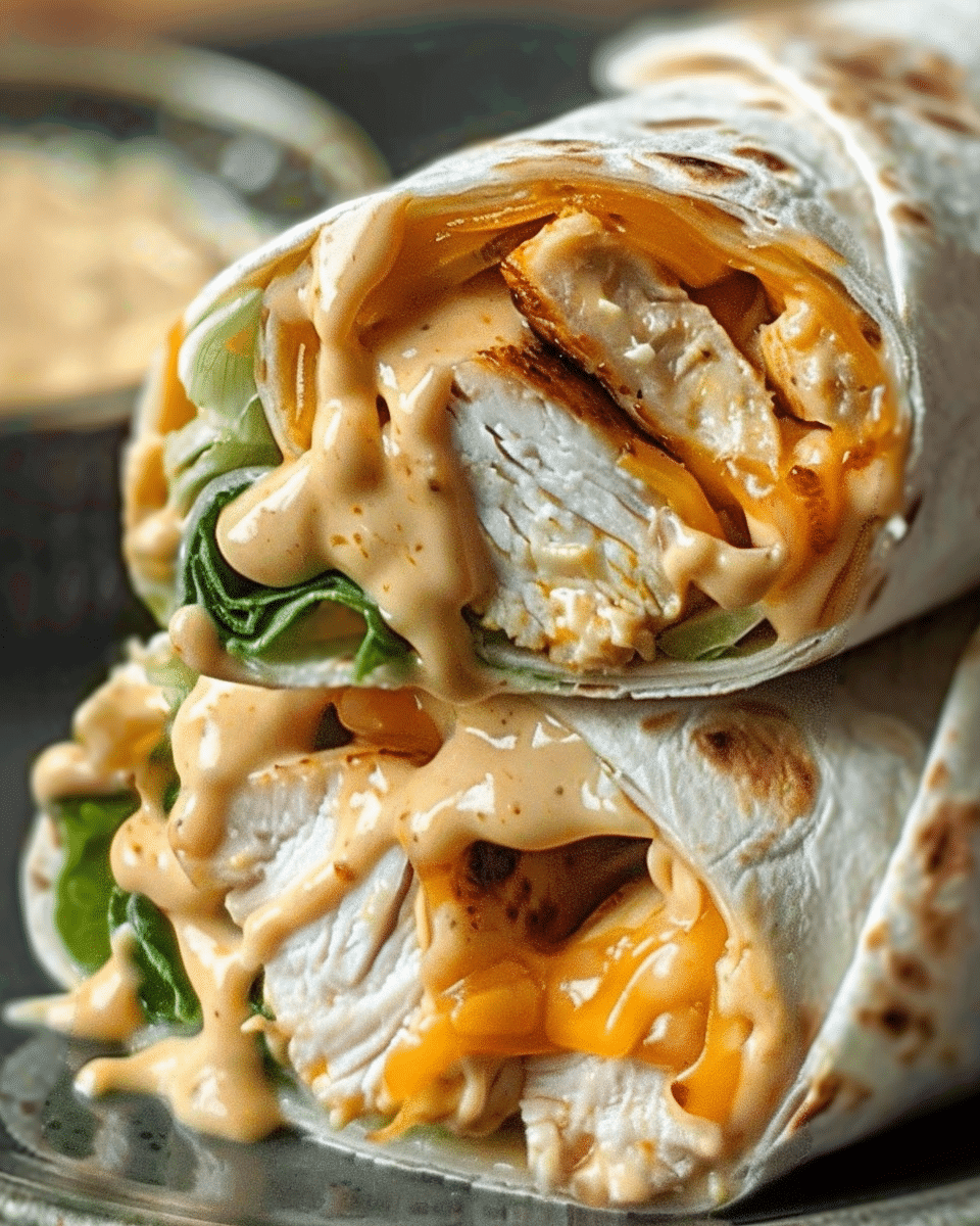 Quick Cheesy Chicken Wrap - Cooking With Blog