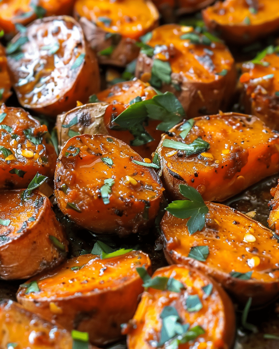 Sweet and Spicy Mexican Roasted Sweet Potatoes - Cooking With Blog
