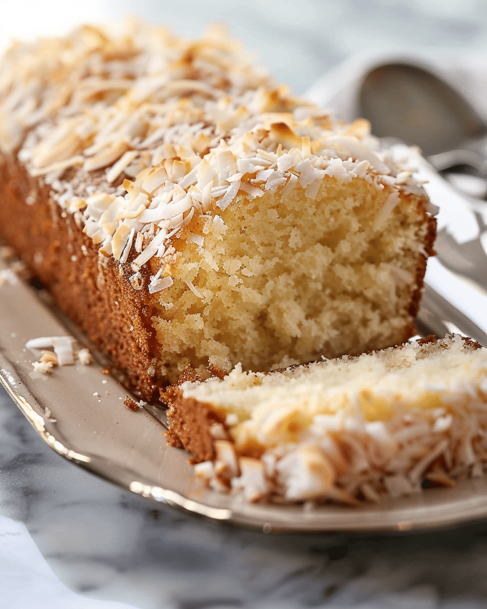 The Best Coconut Loaf Cake - Cooking With Blog
