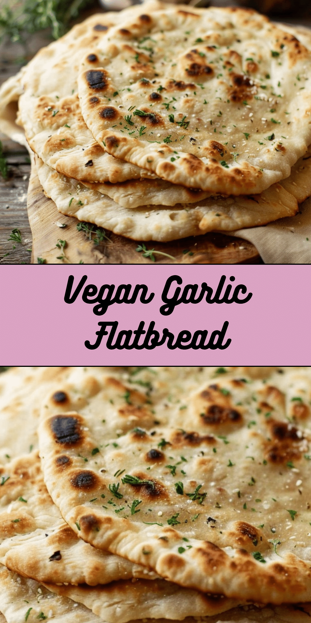 Vegan Garlic Flatbread - Cooking With Blog