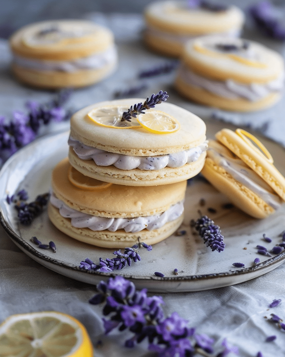 Lemon Lavender Sandwich Cookies - Cooking With Blog