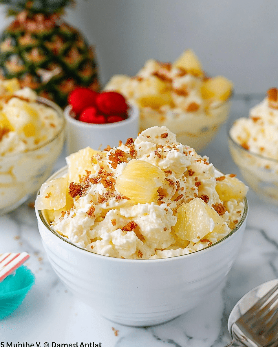 5-Minute Pina Colada Fluff - Cooking With Blog