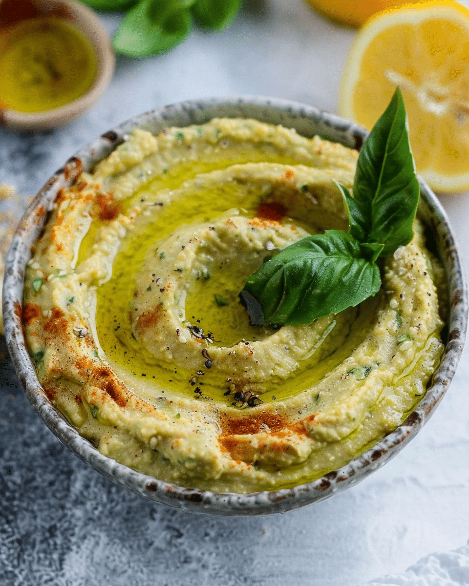 Lemon Basil Hummus - Cooking With Blog