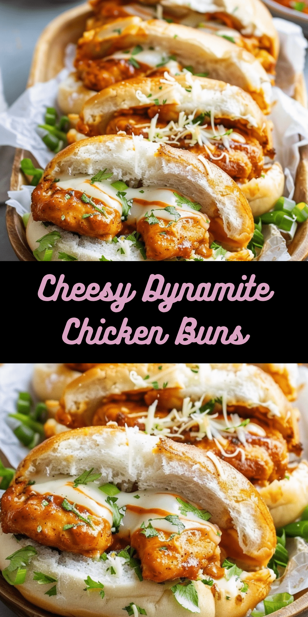 Cheesy Dynamite Chicken Buns - Cooking With Blog