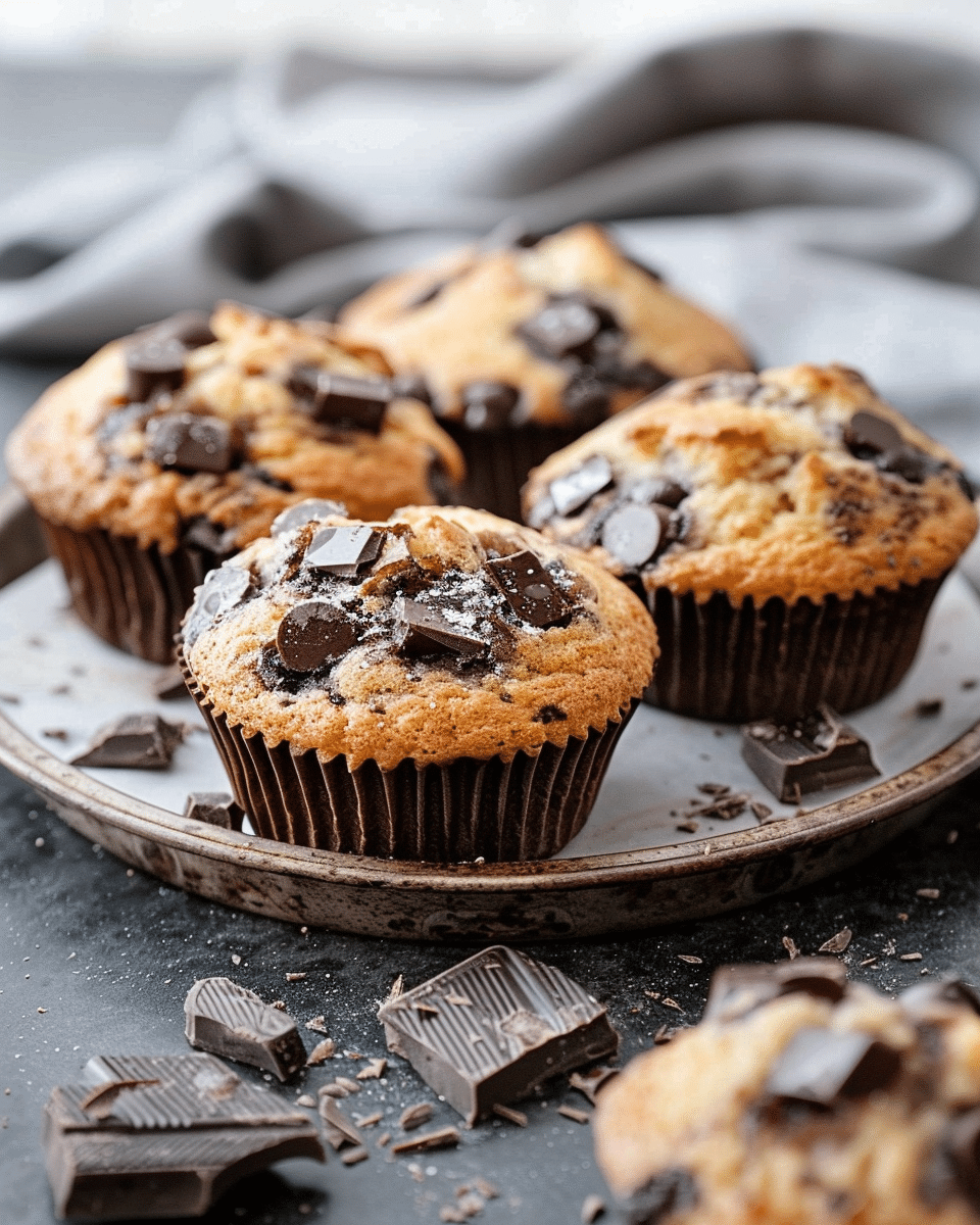Chocolate Chunk Muffins - Cooking With Blog