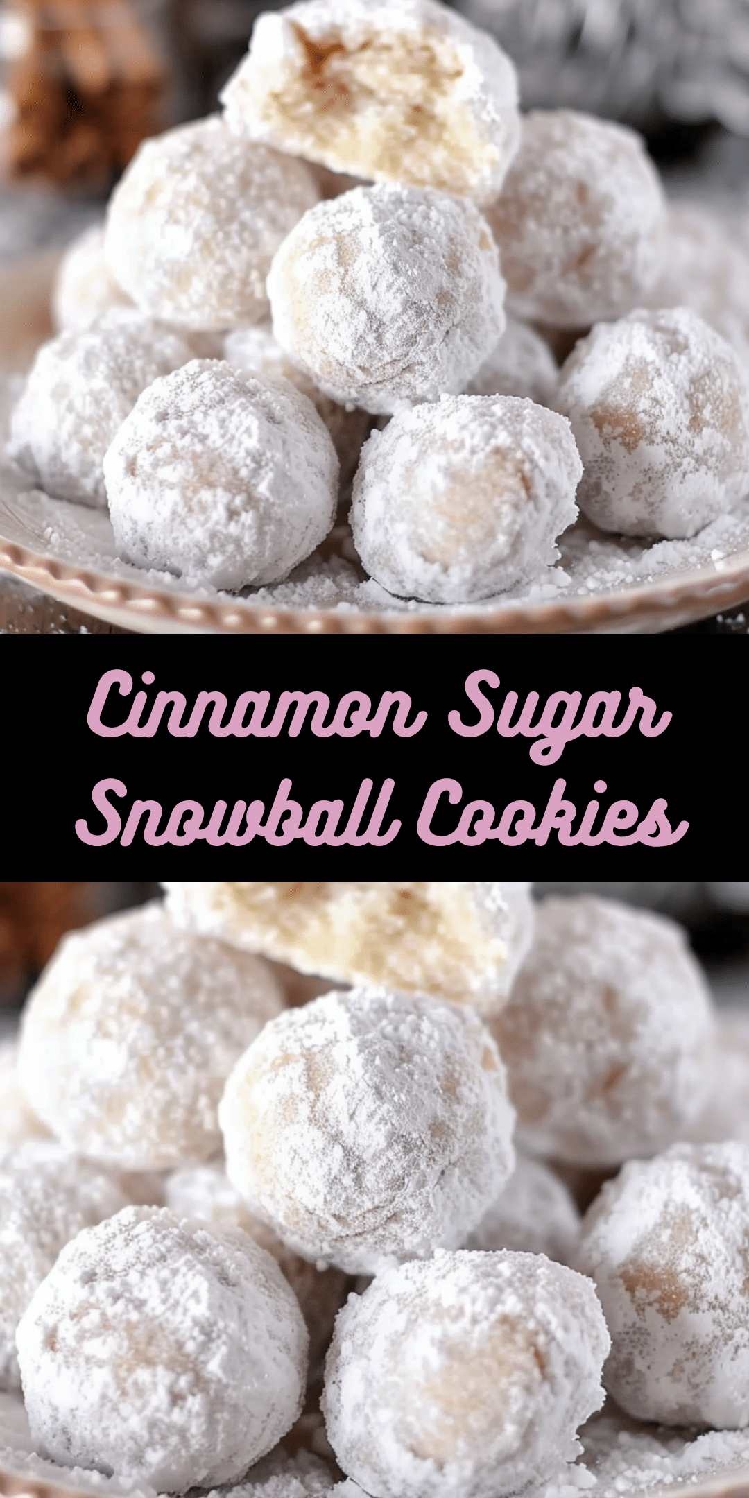 Cinnamon Sugar Snowball Cookies - Cooking With Blog