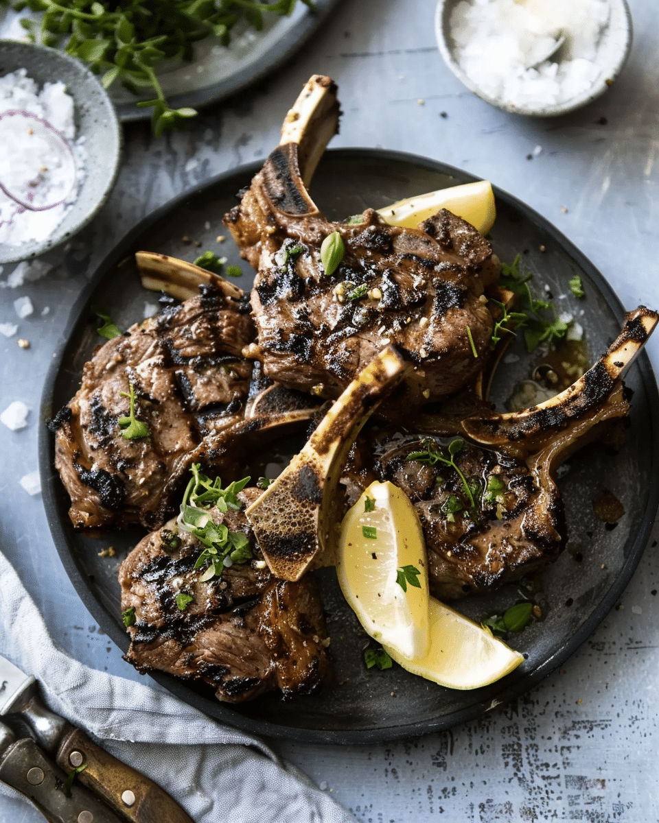 Paidakia (Greek Grilled Lamb Chops) - Cooking With Blog