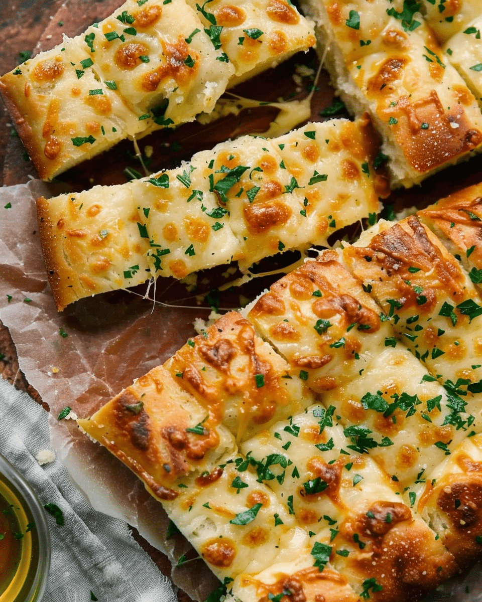 Quick Cheesy Garlic Bread - Cooking With Blog
