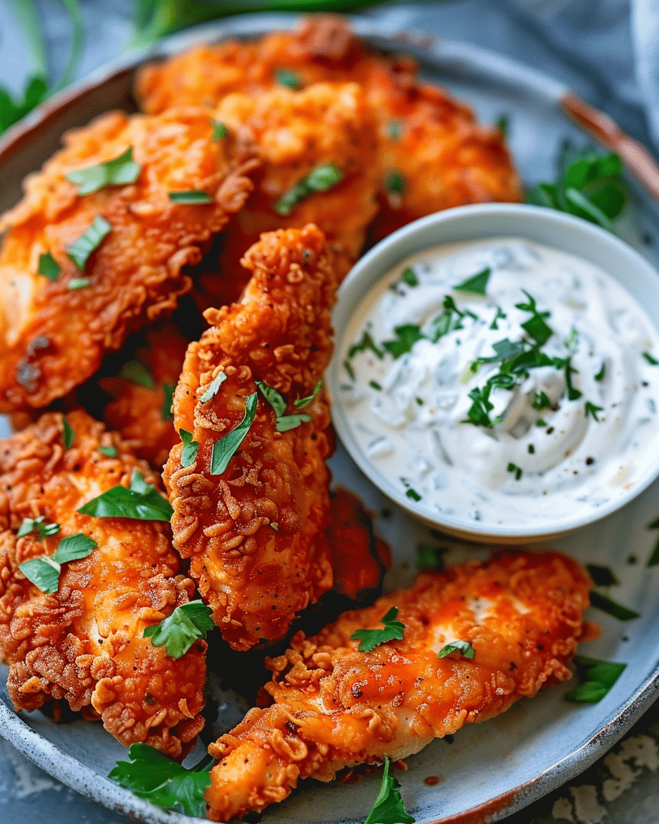 Spicy Parmesan Chicken with Buffalo Ranch Dip - Cooking With Blog