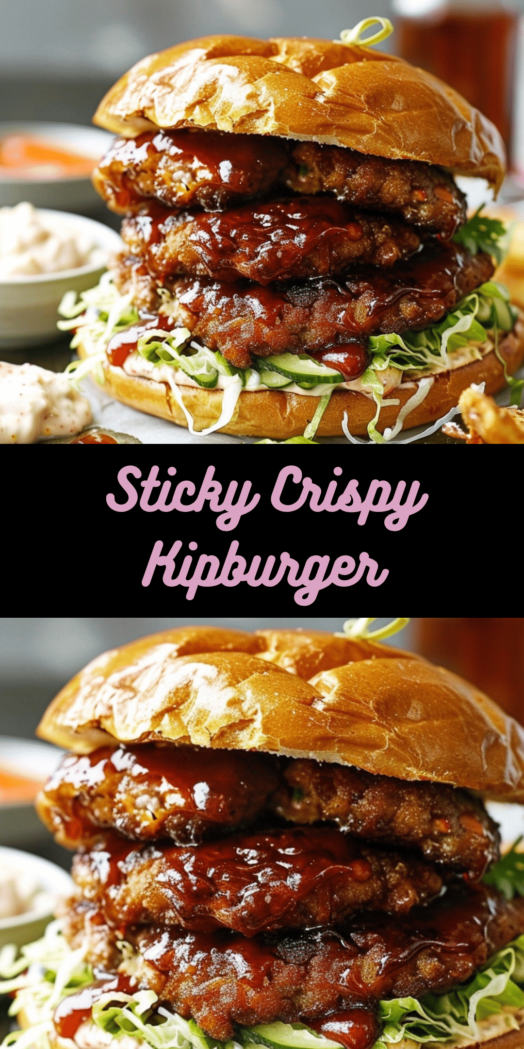 Sticky Crispy Kipburger - Cooking With Blog