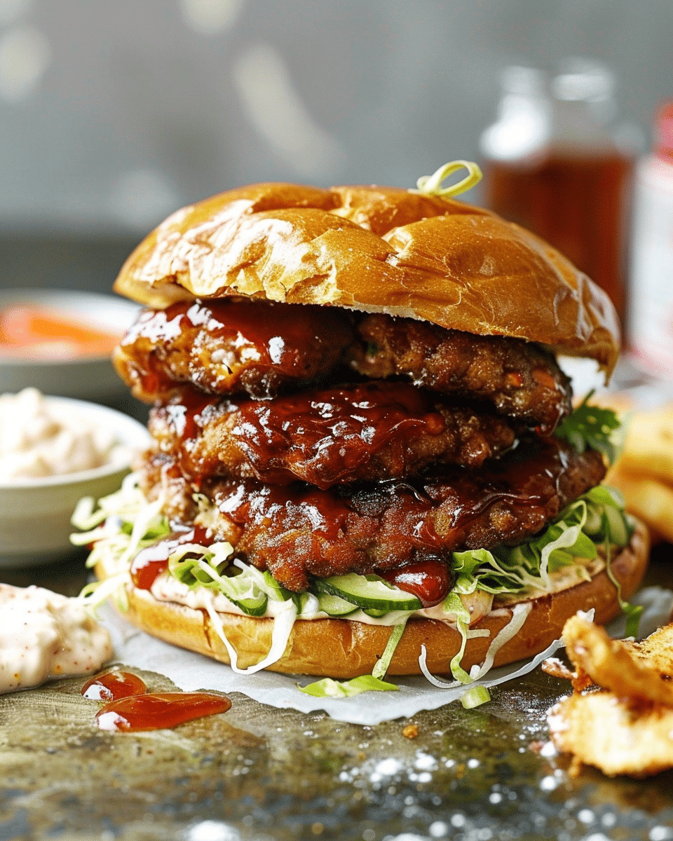 Sticky Crispy Kipburger - Cooking With Blog