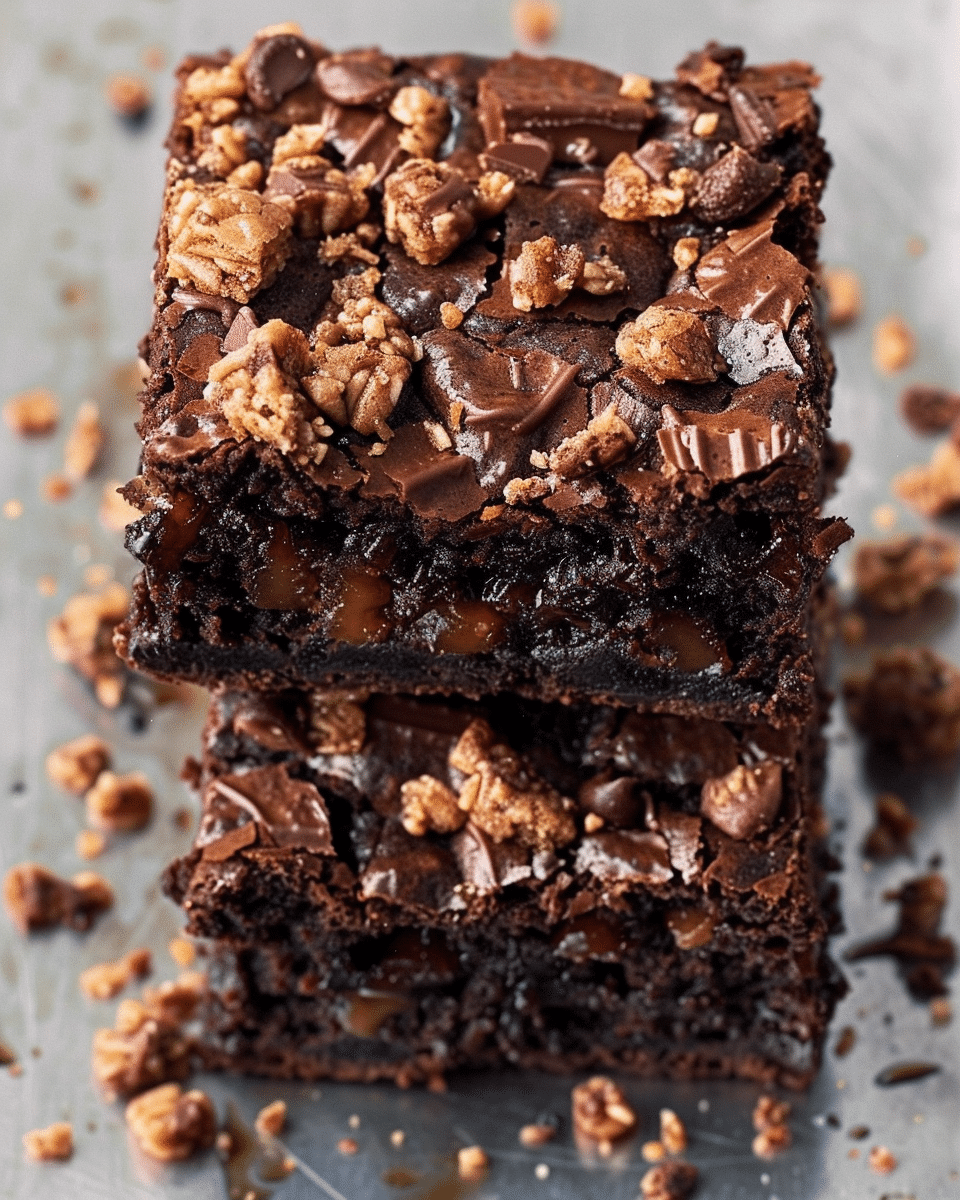 Toffee Crunch Brownies - Cooking With Blog