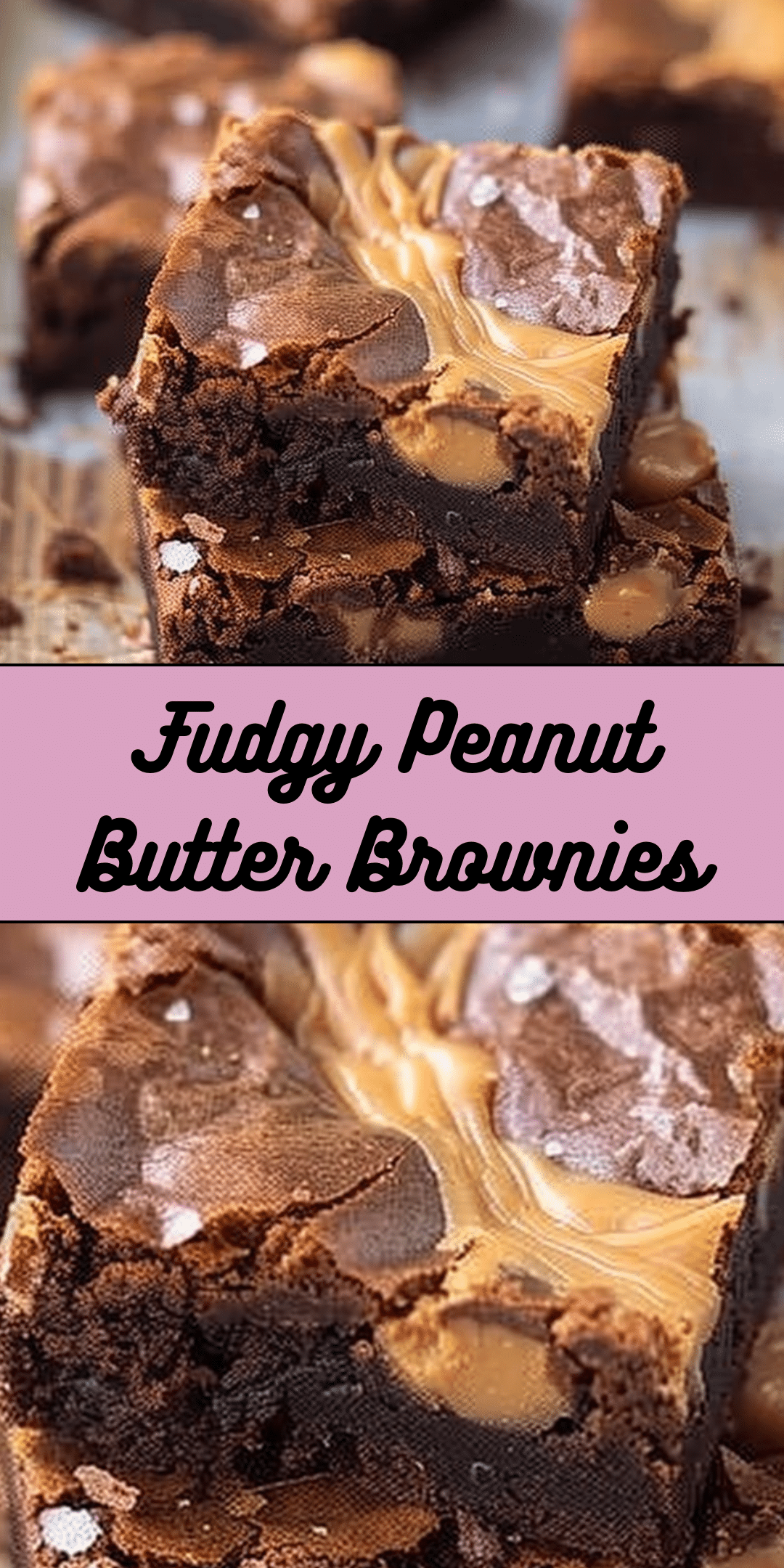Fudgy Peanut Butter Brownies - Cooking With Blog