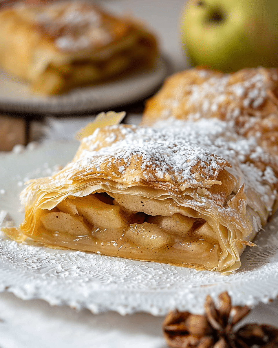 German Apple Strudel (Apfelstrudel) - Cooking With Blog