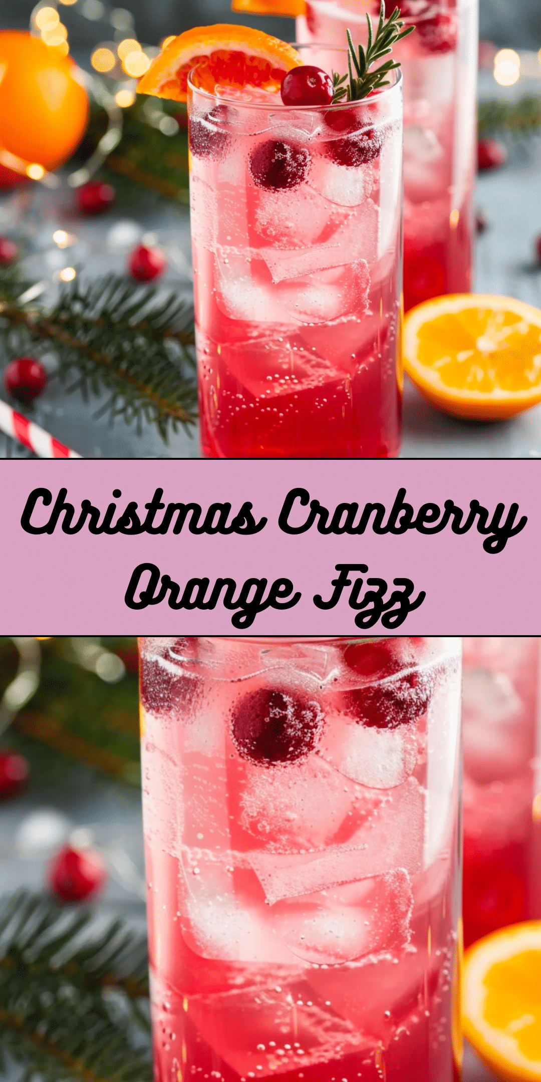 Christmas Cranberry Orange Fizz - Cooking With Blog
